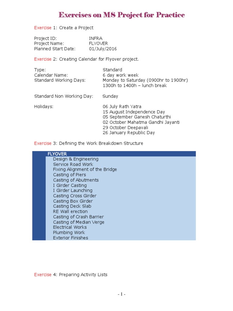 Infrastructure WBS Exercise | PDF | Deep Foundation | Building
