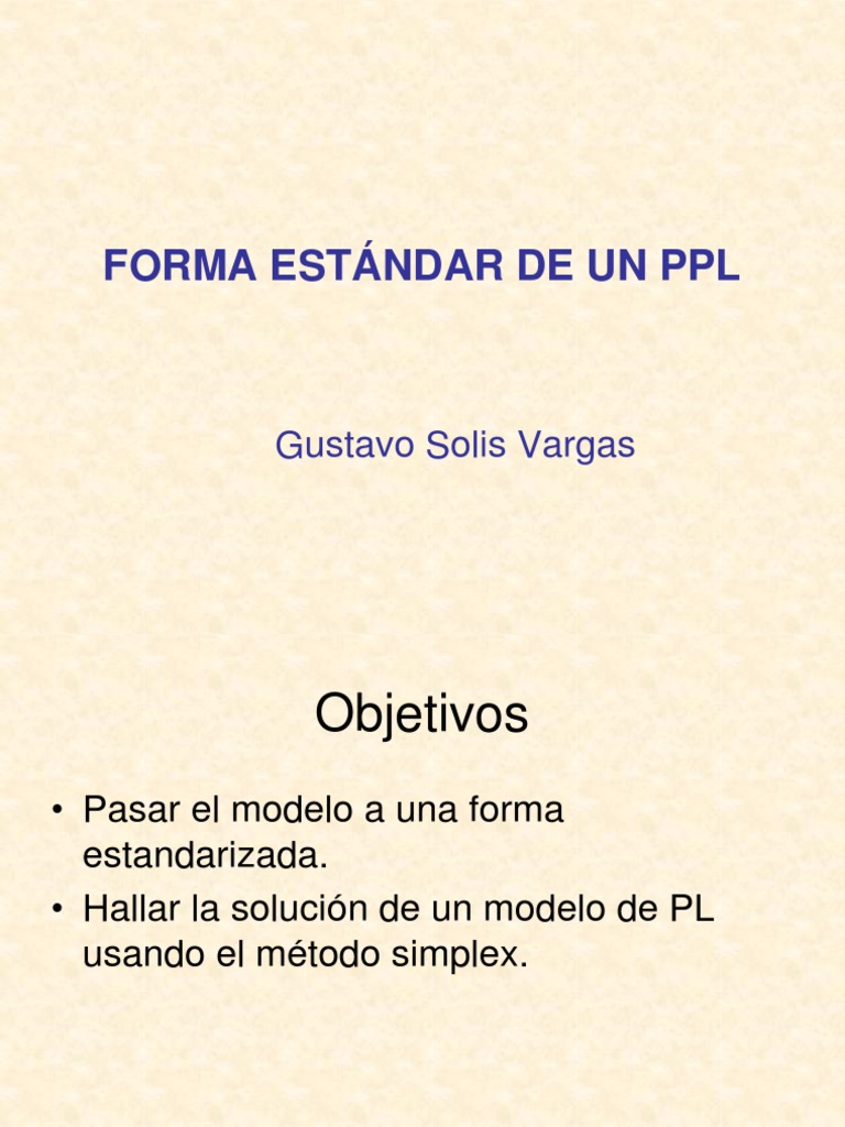 Forma Estandar | PDF | Matemáticas Aplicadas | Enseñanza de matemática