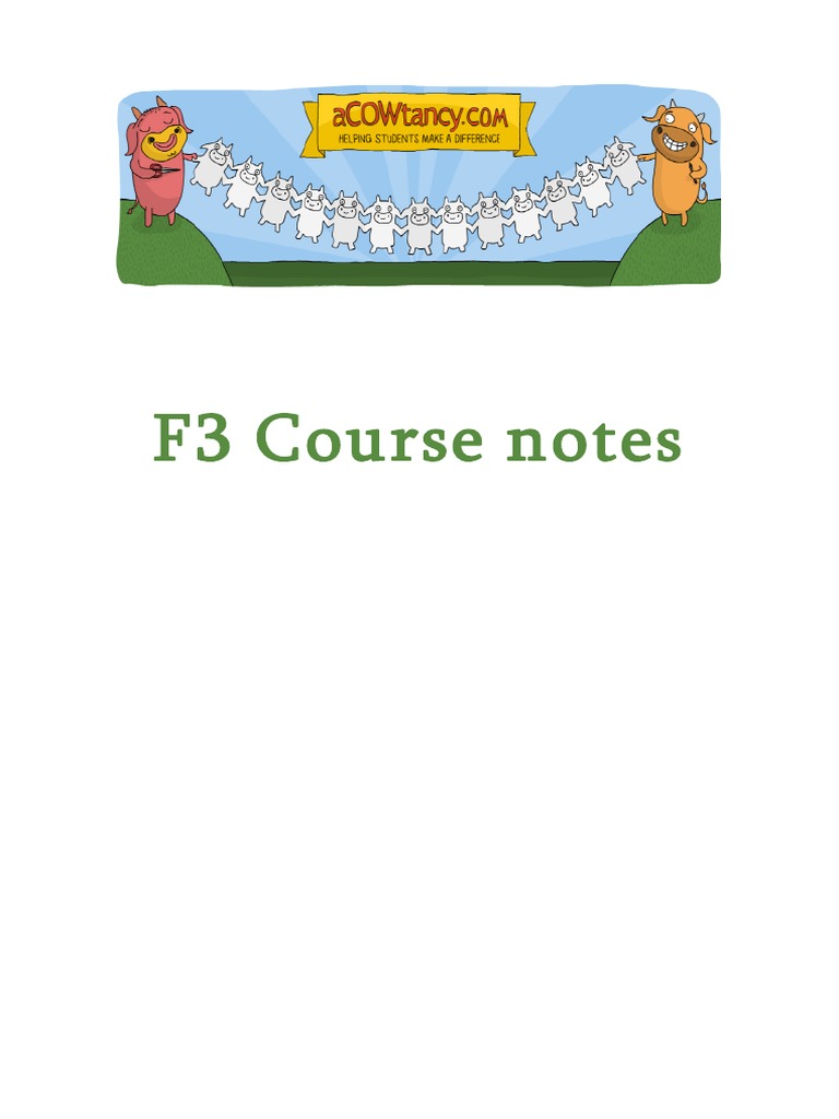 ACCA F3 Course Notes PDF | PDF | International Financial Reporting ...