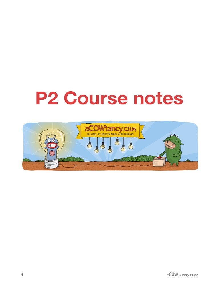 ACCA P2 Course Notes: Ethics & Reporting | PDF | Income Statement ...