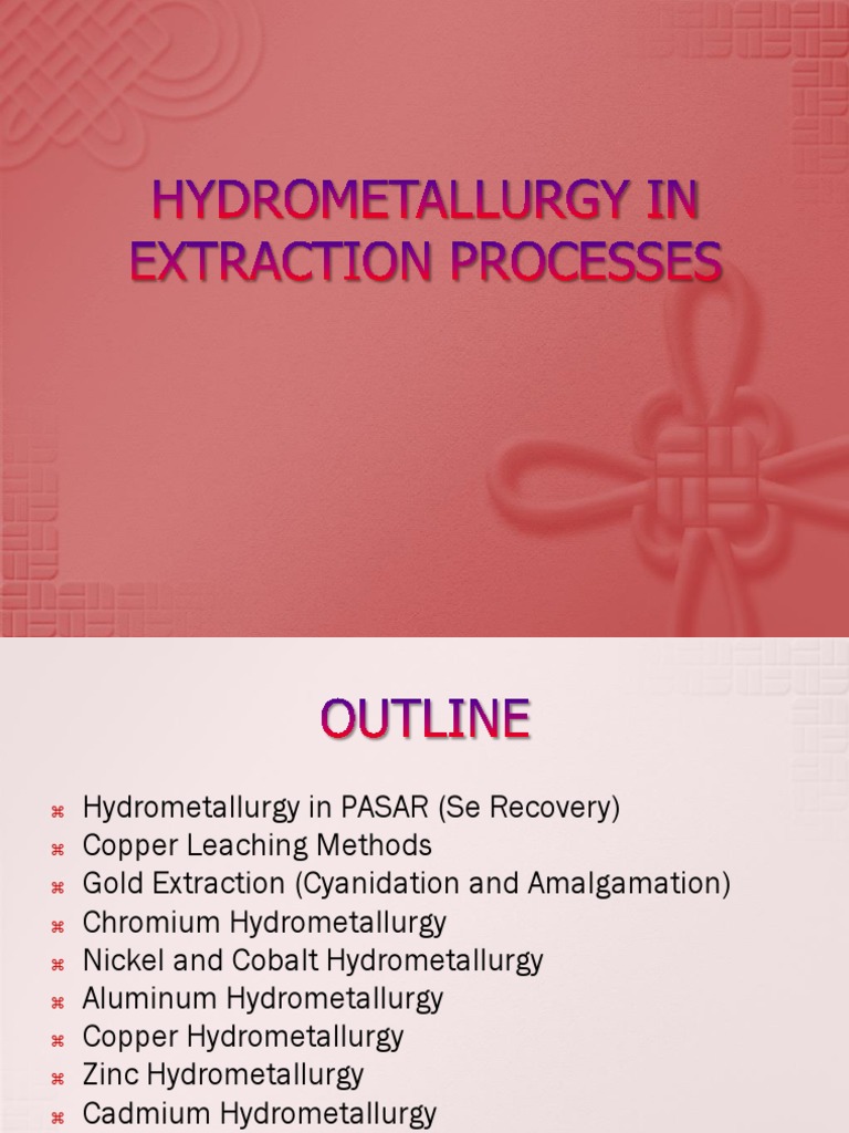 Hydrometallurgy in Extraction Processes | PDF | Zinc | Nickel