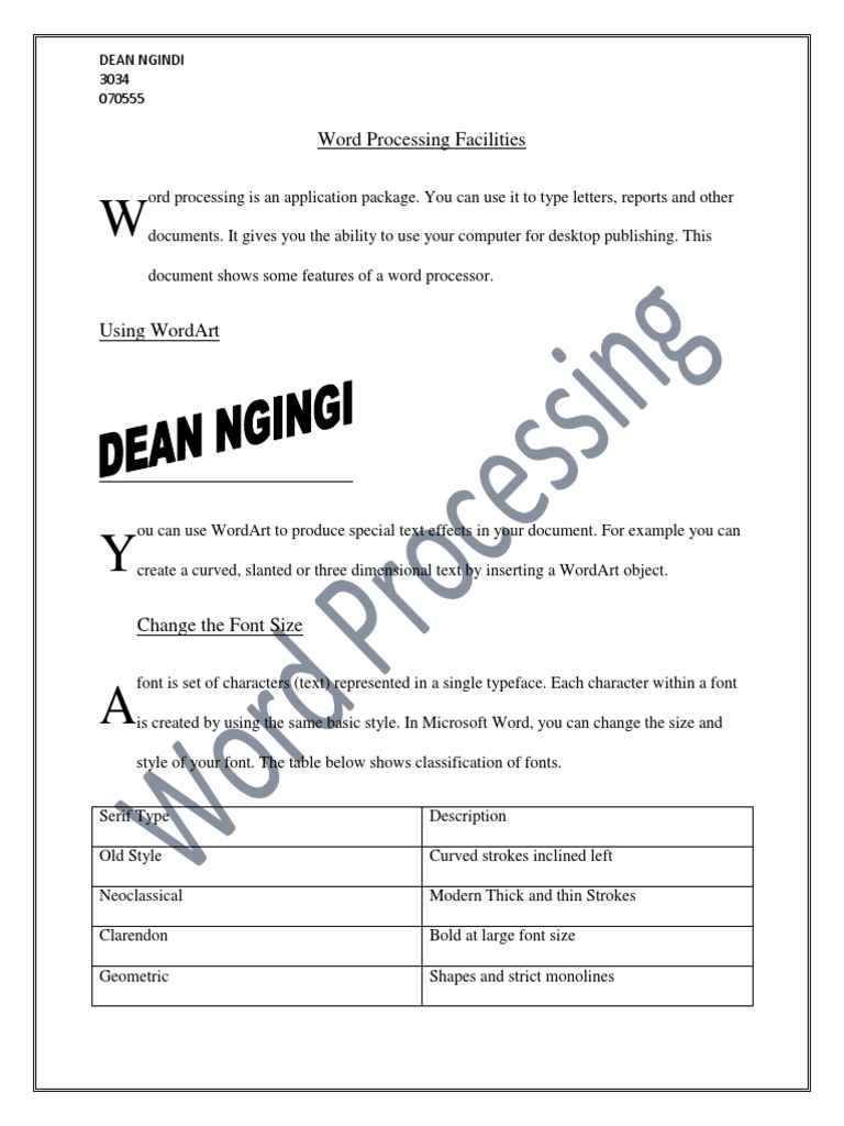 Word Processing 2 | PDF