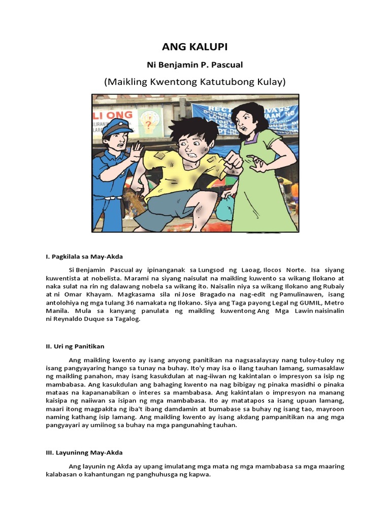 Ang Kalupi - Maikling Kwento NG Makabanghay | PDF