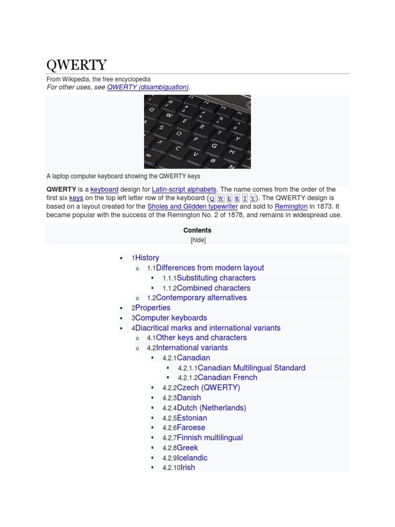 Qwerty | PDF | Typewriter | Computer Keyboard