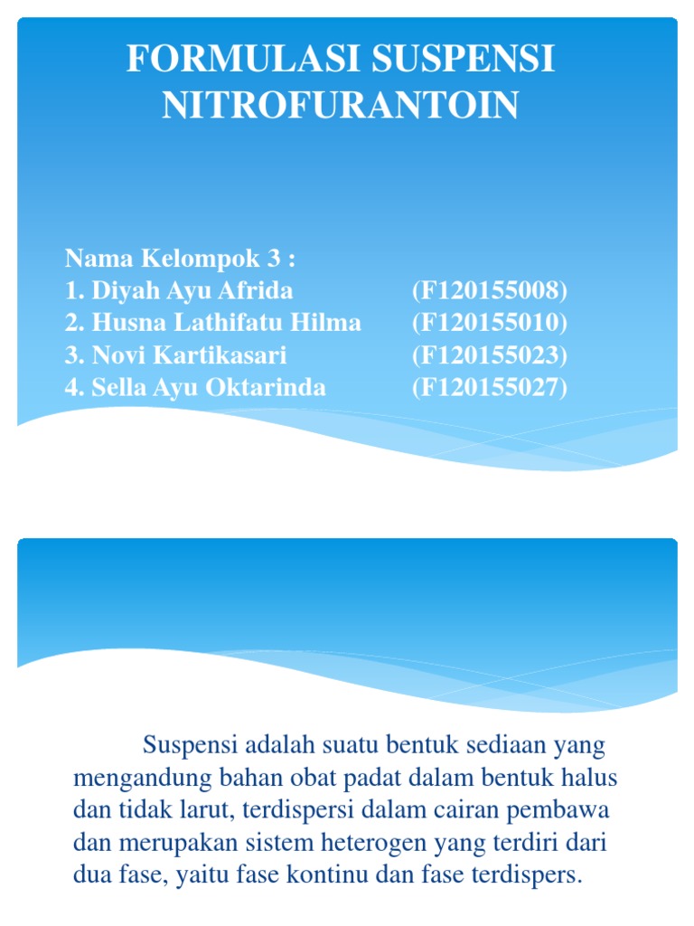 Formulasi Suspensi Nitrofurantoin | PDF