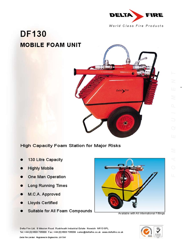 DF130 Mobile Foam Unit Overview | PDF | Manufactured Goods | Chemicals