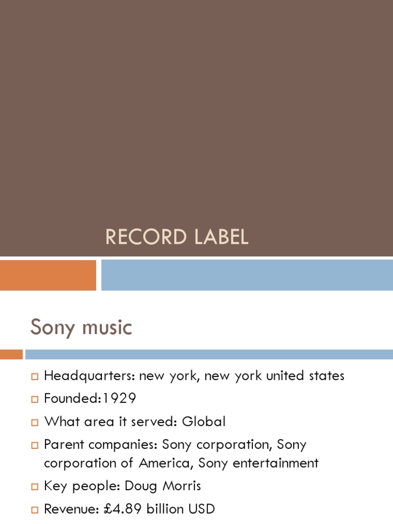 Sony Music Global Industry Leader Pdf