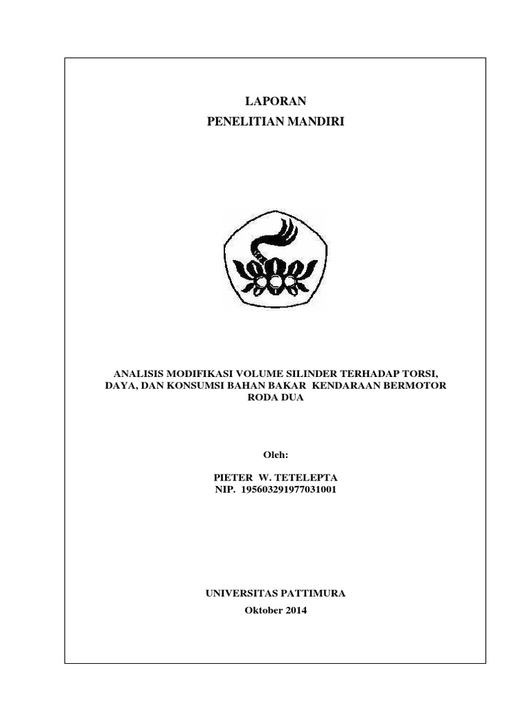 Analisa Modifikasi Volume Ruang Bakar | PDF