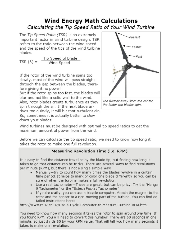 Tip Speed Ratio Pma | PDF | Turbine | Wind Turbine