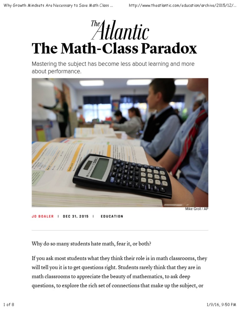 Rethinking Math Education | PDF | Teaching Mathematics | Cognition