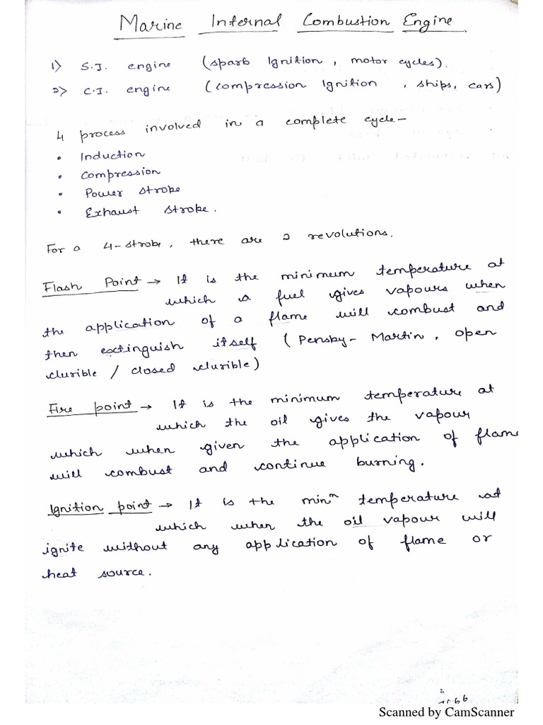 Internal Combustion Engine Notes | PDF | Engines | Internal Combustion ...