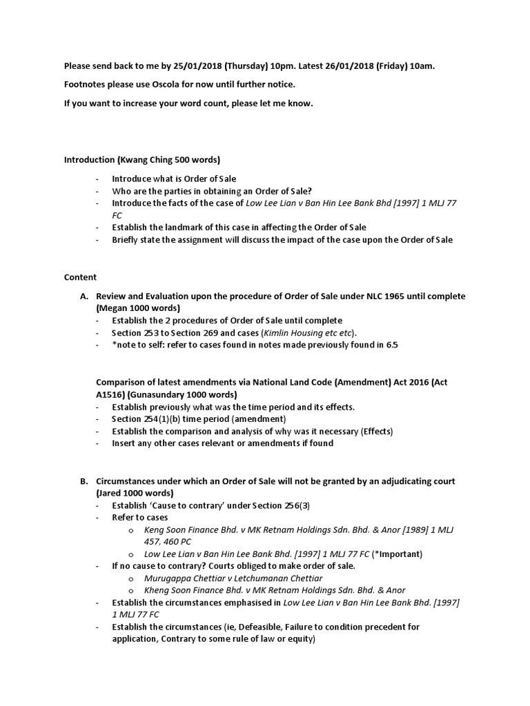 Land Assignment Outline 1 | PDF | Public Law | Virtue