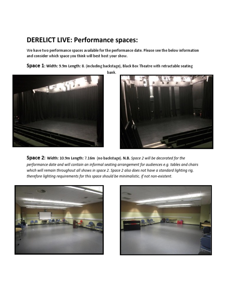LIVE: Performance Spaces | PDF