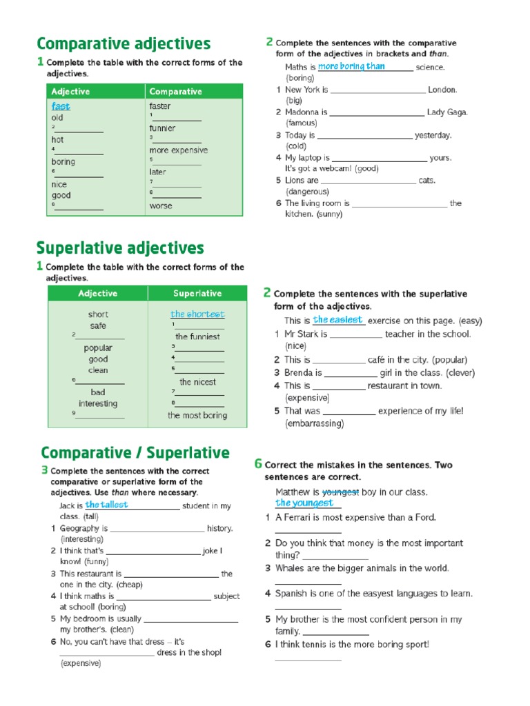 Comparatives and Superlatives | PDF
