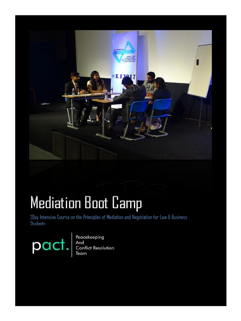 Pact Boot Camp Proposal | PDF | Mediation | Negotiation