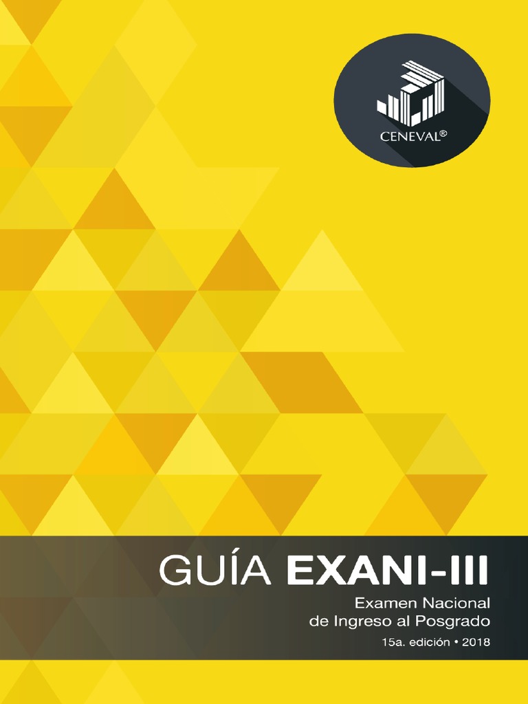 Guia Exani-III 15a Ed | PDF | Prueba (evaluación) | Verbo