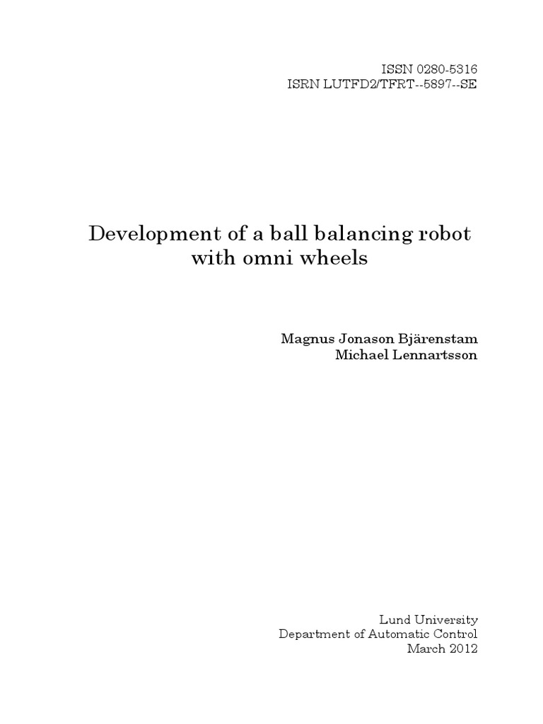 Development of A Ball Balancing Robot With Omni Wheels | PDF ...
