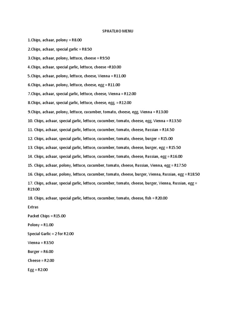 Sphatlho | PDF | Cooking, Food & Wine