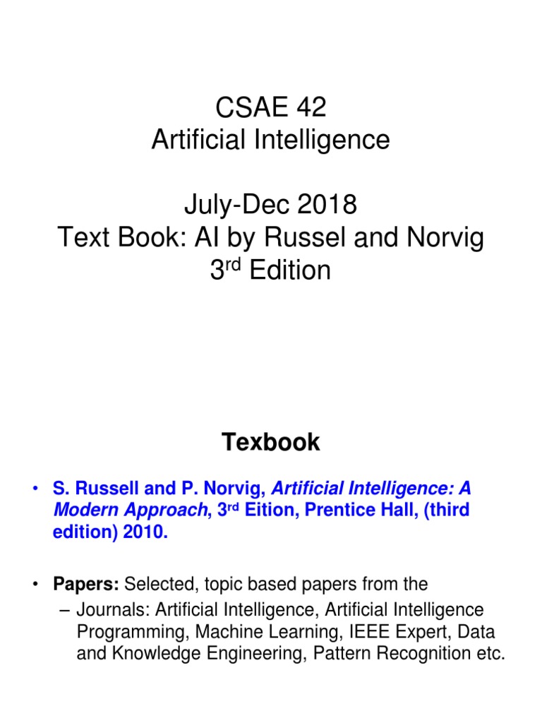 1 Intro To Artificial Intelligence | PDF | Artificial Intelligence ...