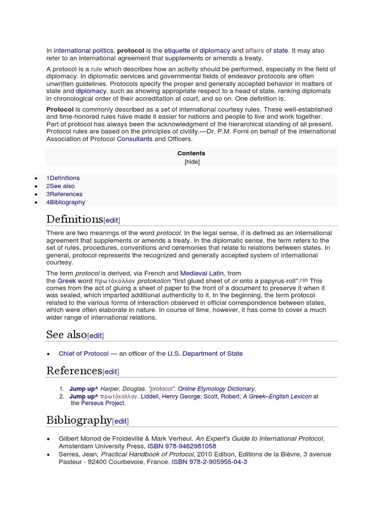 The Fundamentals of Protocol: Rules, Procedures, and Conventions in ...