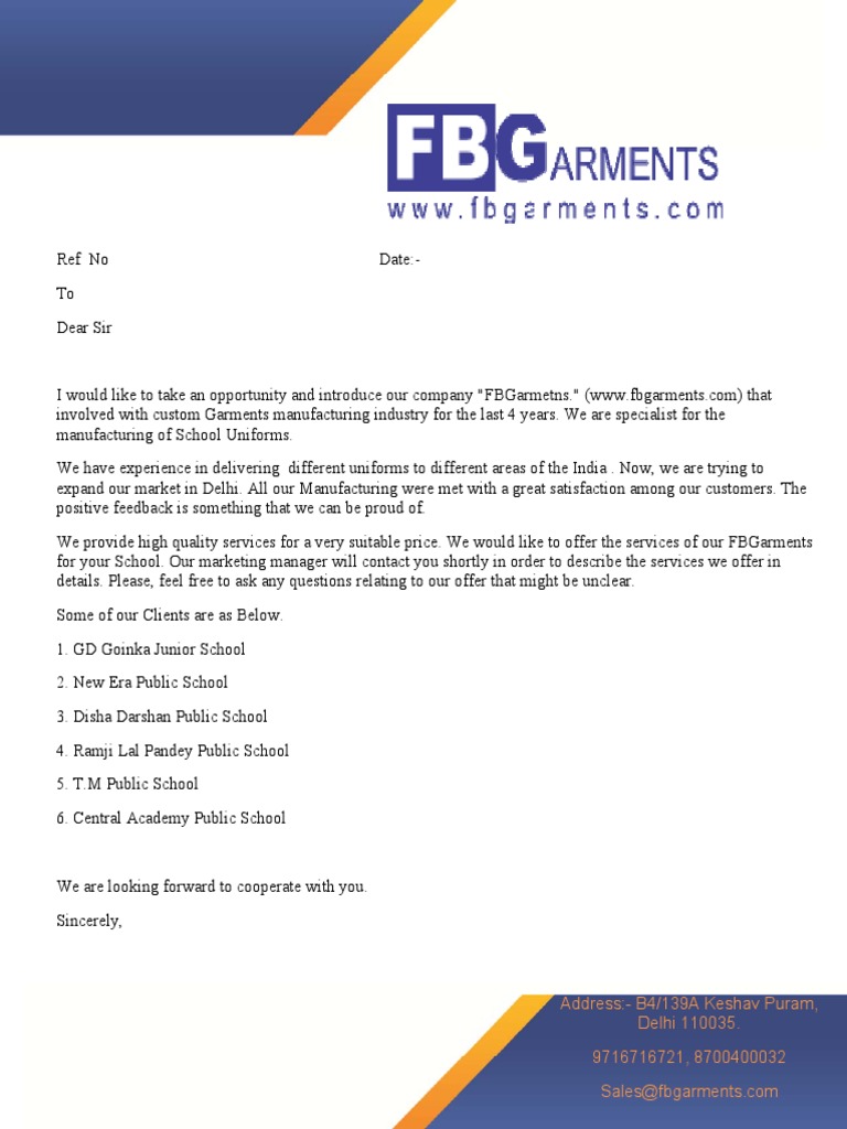 Garments Letterhead Introduction | PDF | Career & Growth