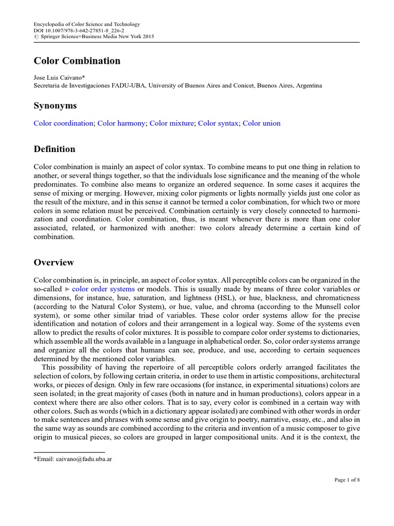 Color Combination PDF | PDF | Color | Hue