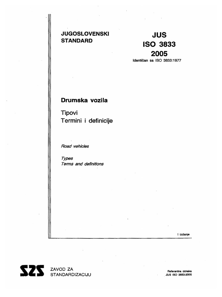 Srps Iso 3833 | PDF