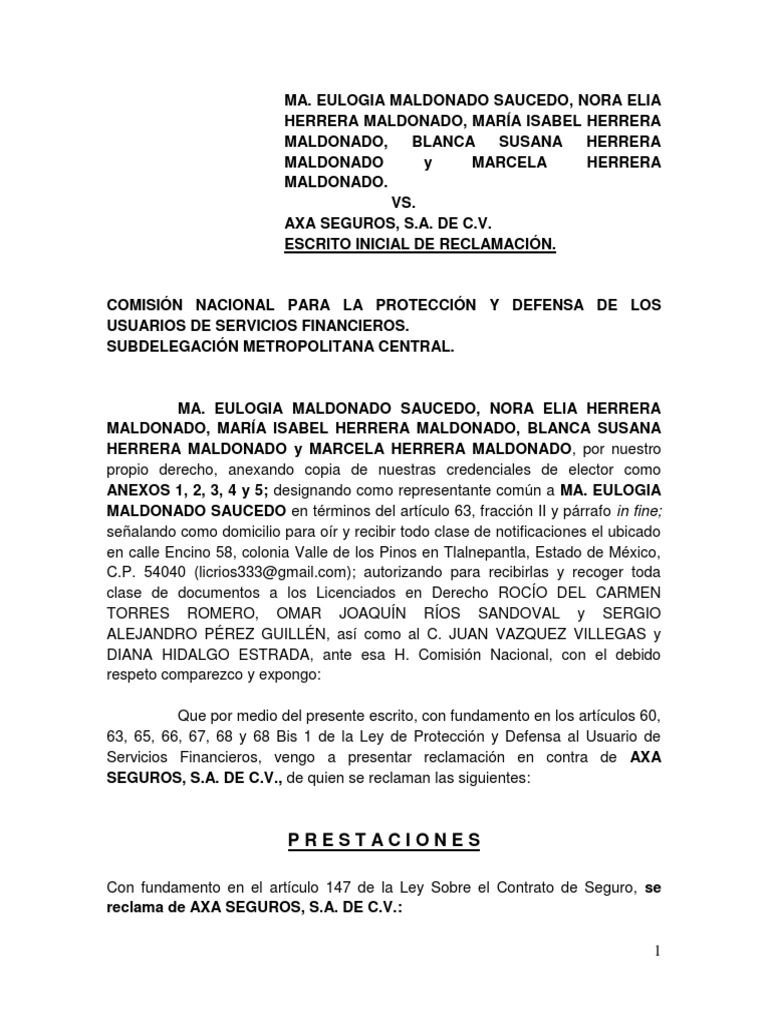 Valera, Condusef, Reclamación 220118 | Póliza de seguros | Seguro