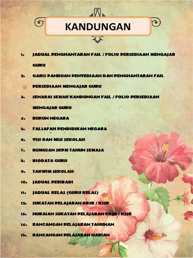 Isi Kandung Fail RPH | PDF