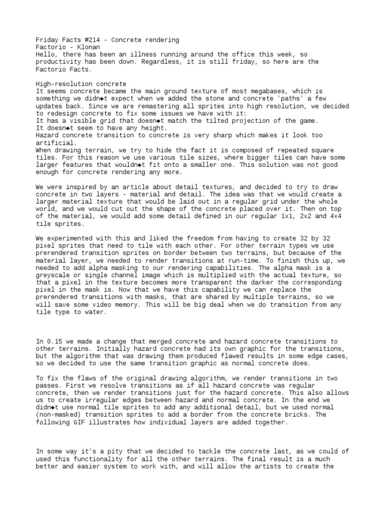 Factorio Friday Facts 214 | PDF | Texture Mapping | Rendering (Computer ...