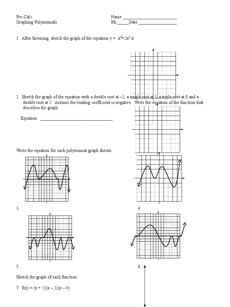 Graphing Polynomial Functions Guide | PDF