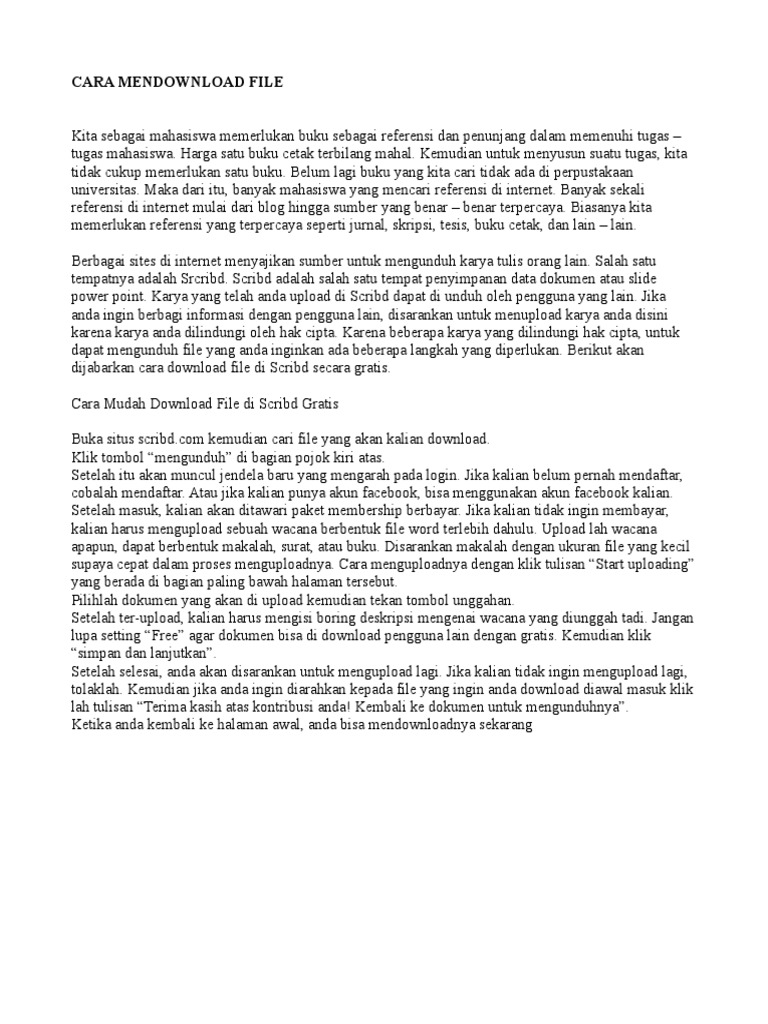 Cara Mendownload File | PDF