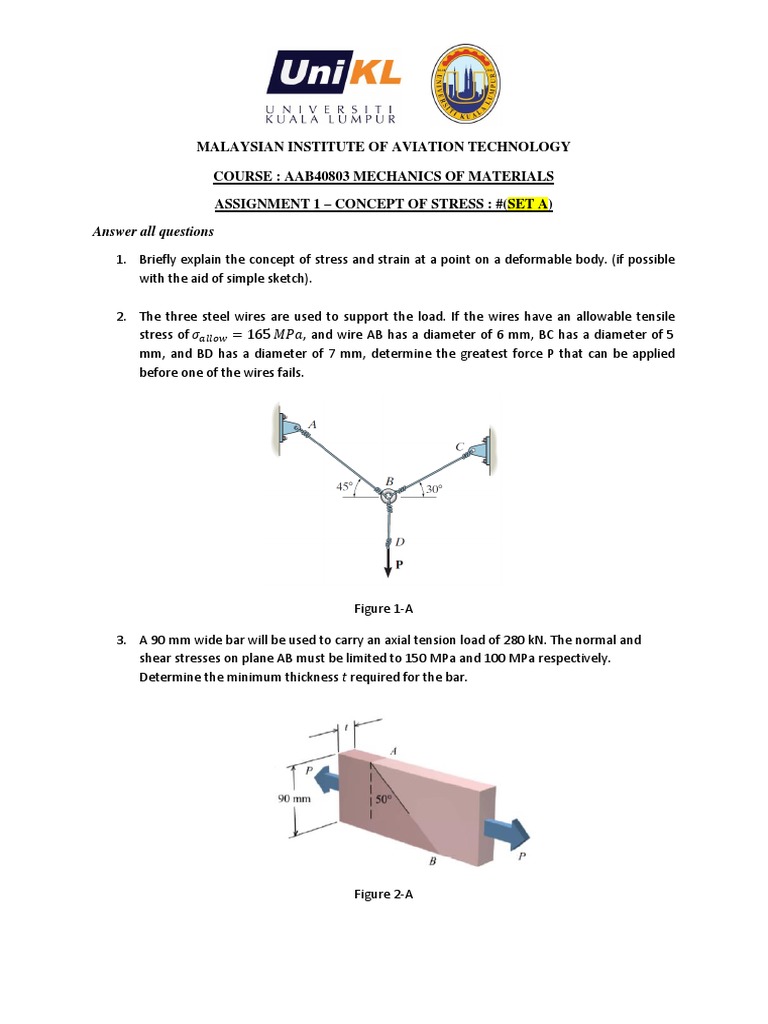 Assignment Concept of Stress | PDF | Strength Of Materials | Stress ...