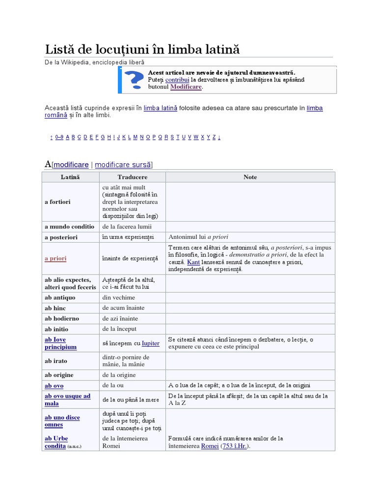 Puisori Ca Expresii In Latina Expresii Latinesti | PDF