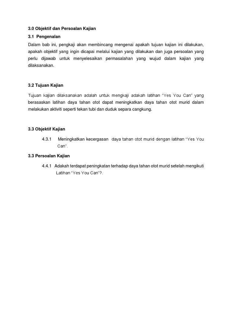 Objektif Dan Soalan Kajian | PDF