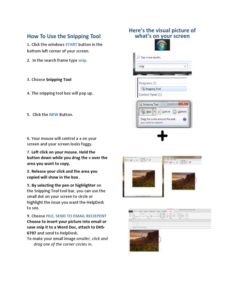 How To Use The Snipping Tool Here's The Visual Picture of What's On ...