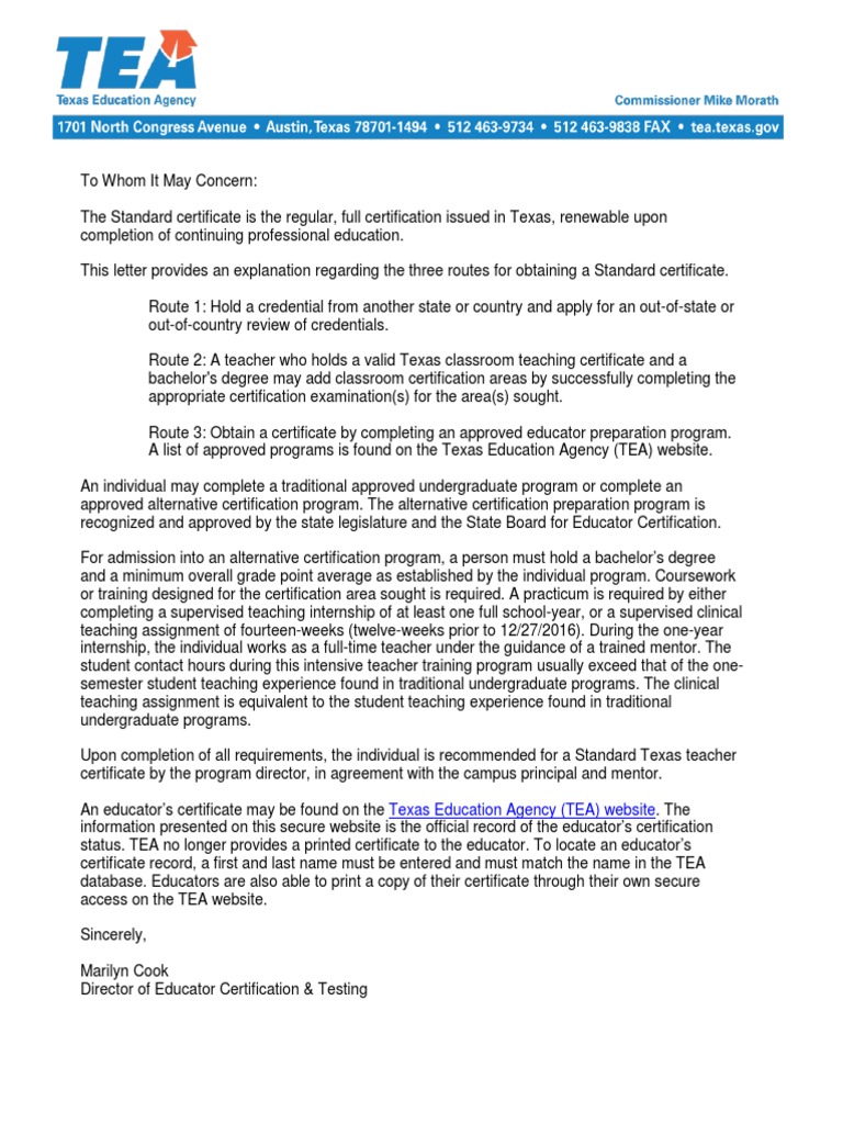 Verification Letter 2018 | PDF | Teachers | Academia