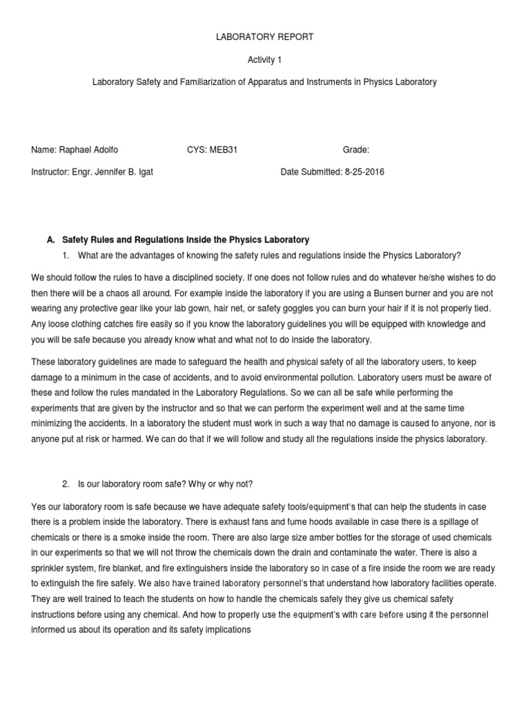 Physics Lab Safety Guidelines | PDF | Laboratories | Safety