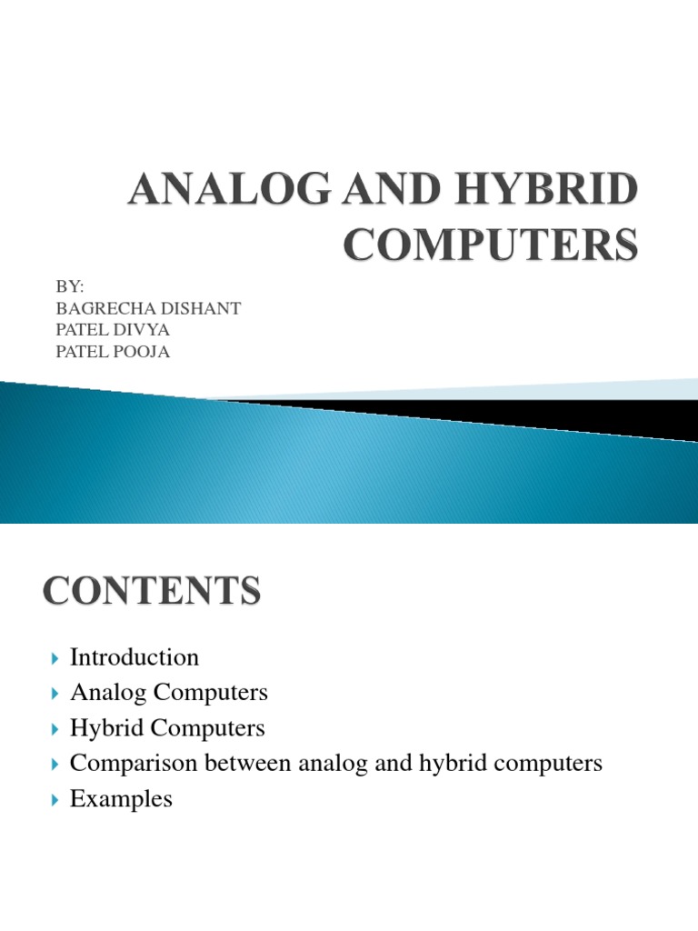 Analog vs. Hybrid Computers | PDF | Accuracy And Precision | Data