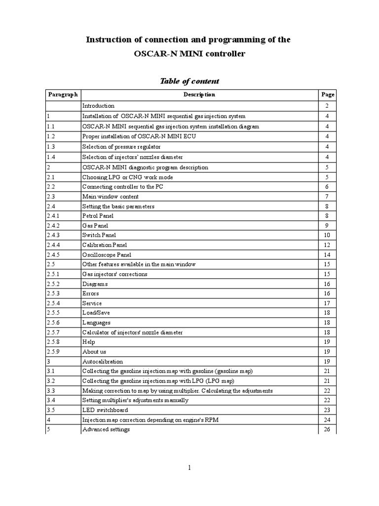 Instruction of Connection and Programming of Oscar-N Mini Controller ...