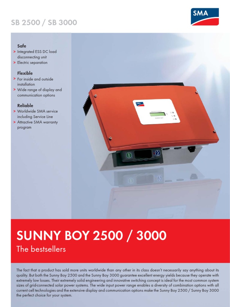 Sma SB2500 - 3000-Den082523 | PDF | Alternating Current | Direct Current
