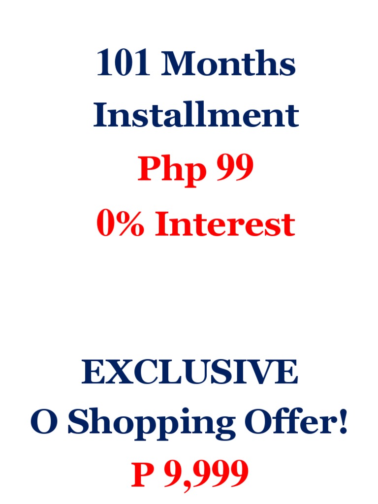 Months Installment: PHP % Interest | PDF