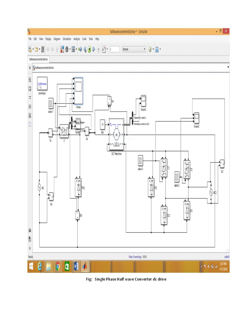 Fig: Single Phase Half Wave Converter DC Drive | PDF