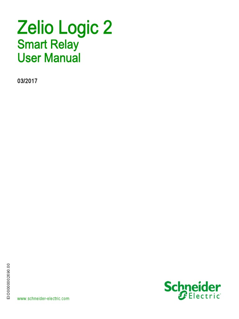 Zelio Logic 2 Smart Relay User Manual | PDF | Safety | Automation