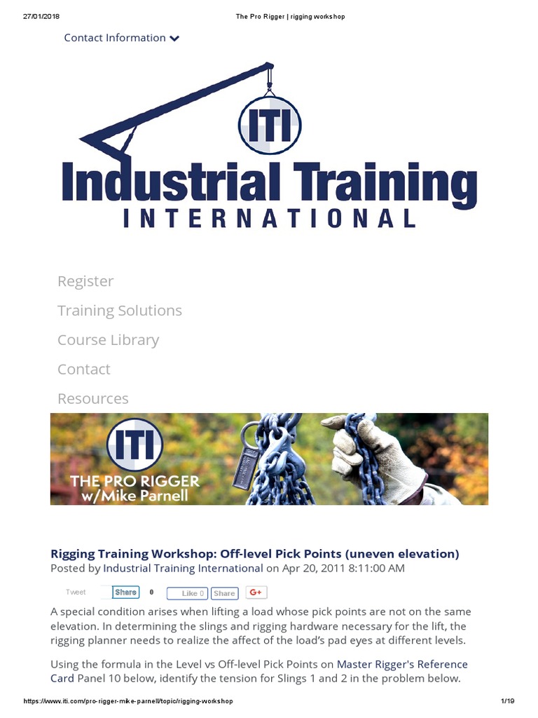 The Pro Rigger - Rigging Workshop | PDF | Rigging | Crane (Machine)