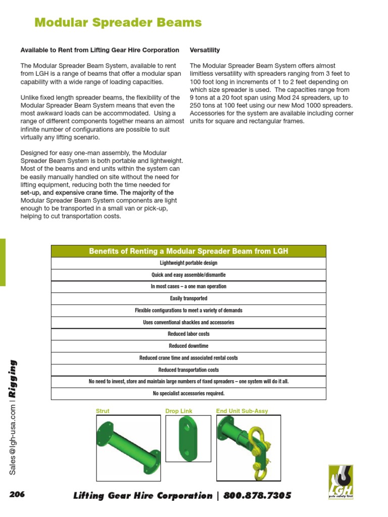 Modular Spreader Beams | PDF | Integrated Truss Structure | Crane (Machine)