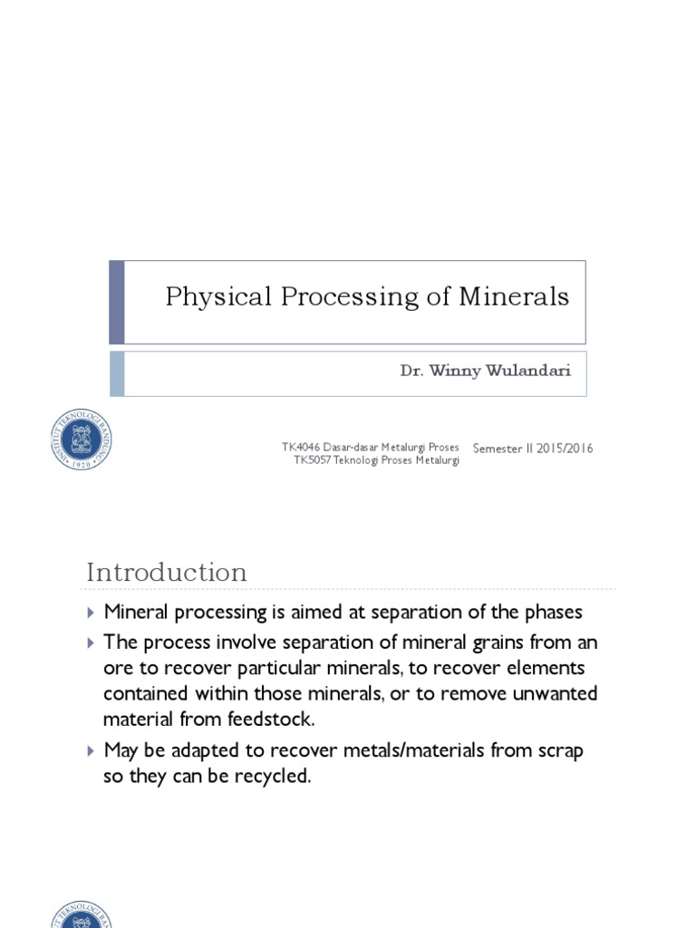 5 Steps in Mineral Processing by Wulandari | PDF | Mill (Grinding ...