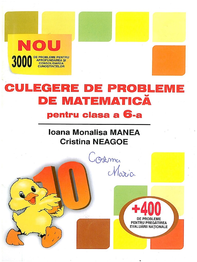 Culegere de Probleme de Matematica Clasa a VI a PDF