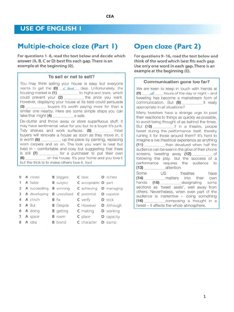 CAE Use of English PDF | PDF
