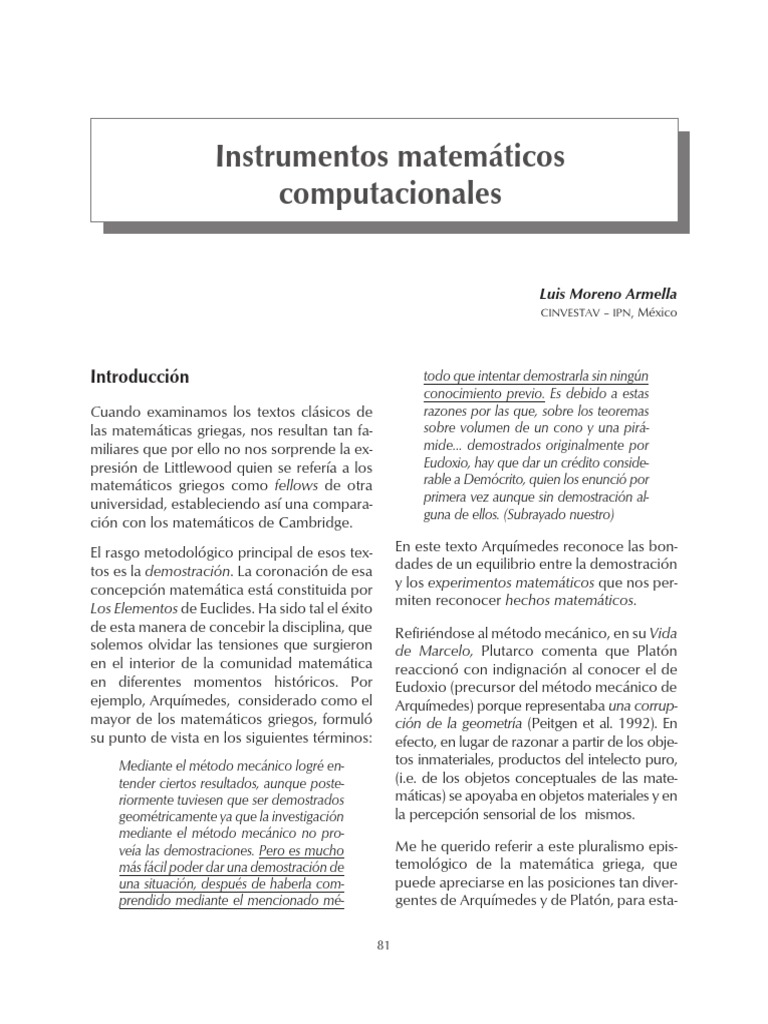 Instrumentos Matemáticos en Educación | PDF | Enseñanza de matemática ...